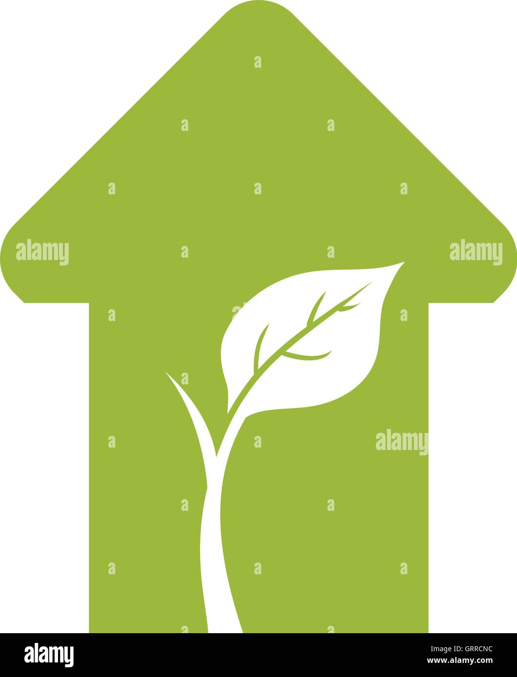 leaf arrow plant green nature ecology icon. Vector graphic Stock Vector ...
