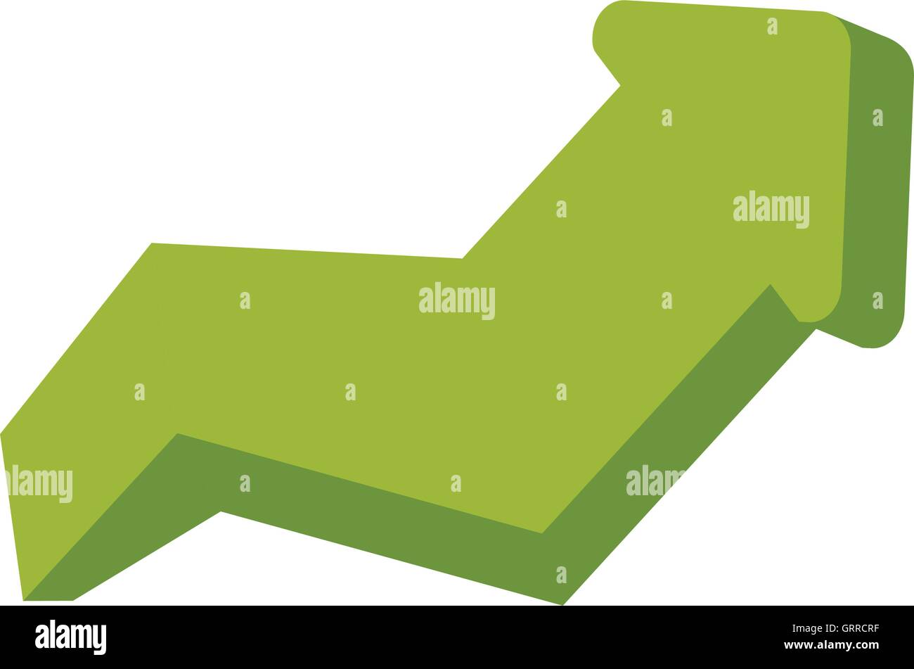 arrow up increase green direction infographic icon. Vector graph Stock ...