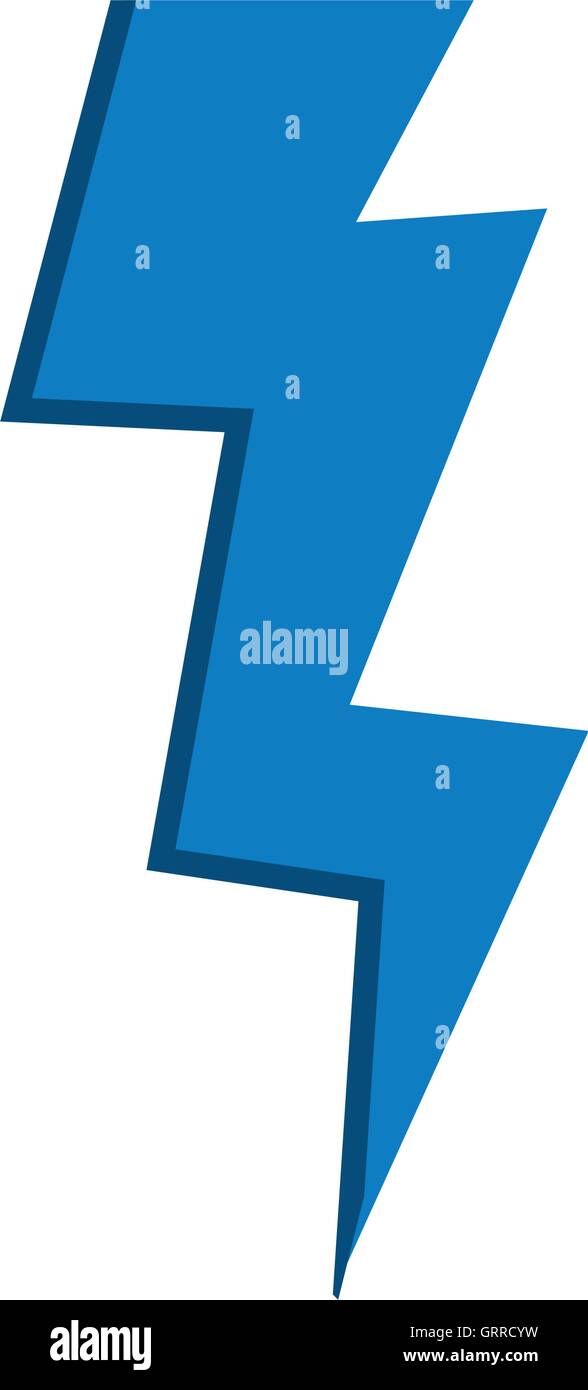 blue thunder weather climate battery icon. Vector graphic Stock Vector ...