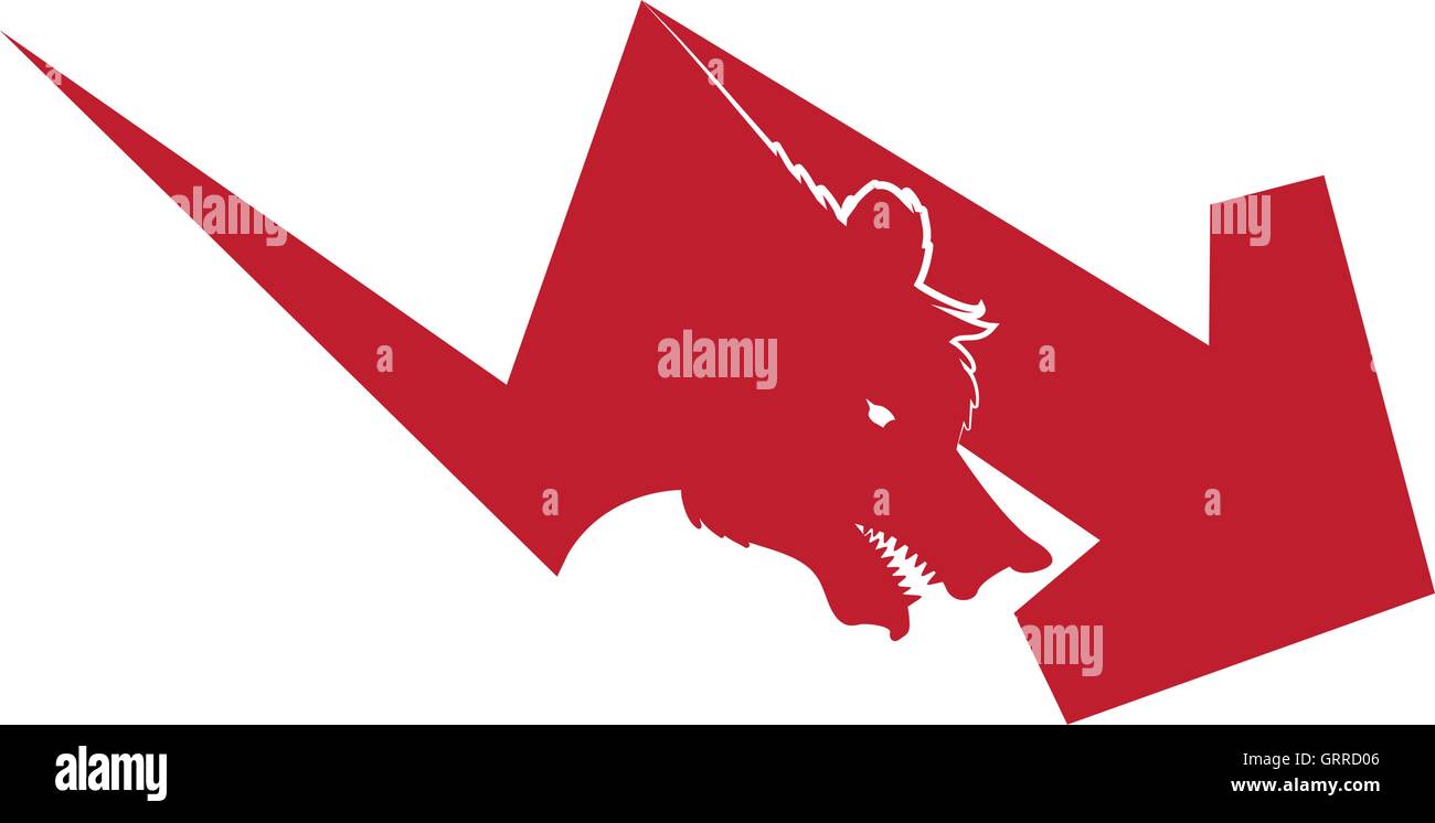 arrow direction decrease bear profit icon. Vector graphic Stock Vector ...