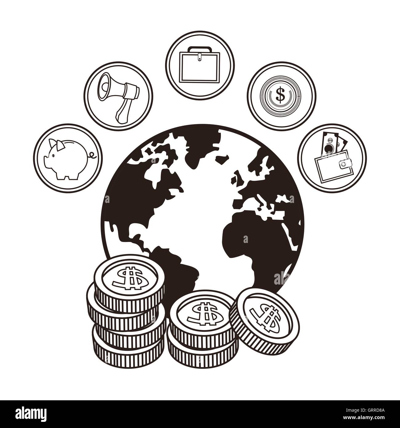 Money economy and commerce design Stock Vector Image & Art - Alamy