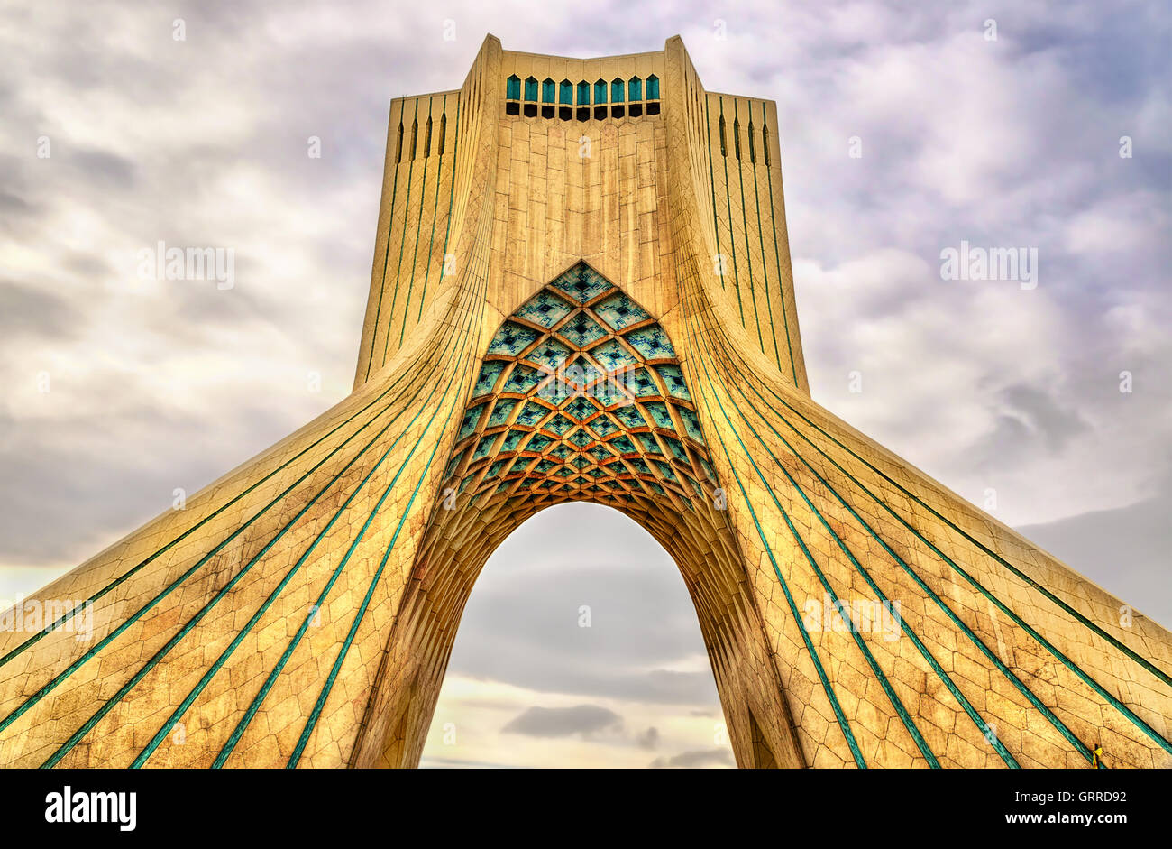 View of the Azadi Tower in Tehran Stock Photo - Alamy