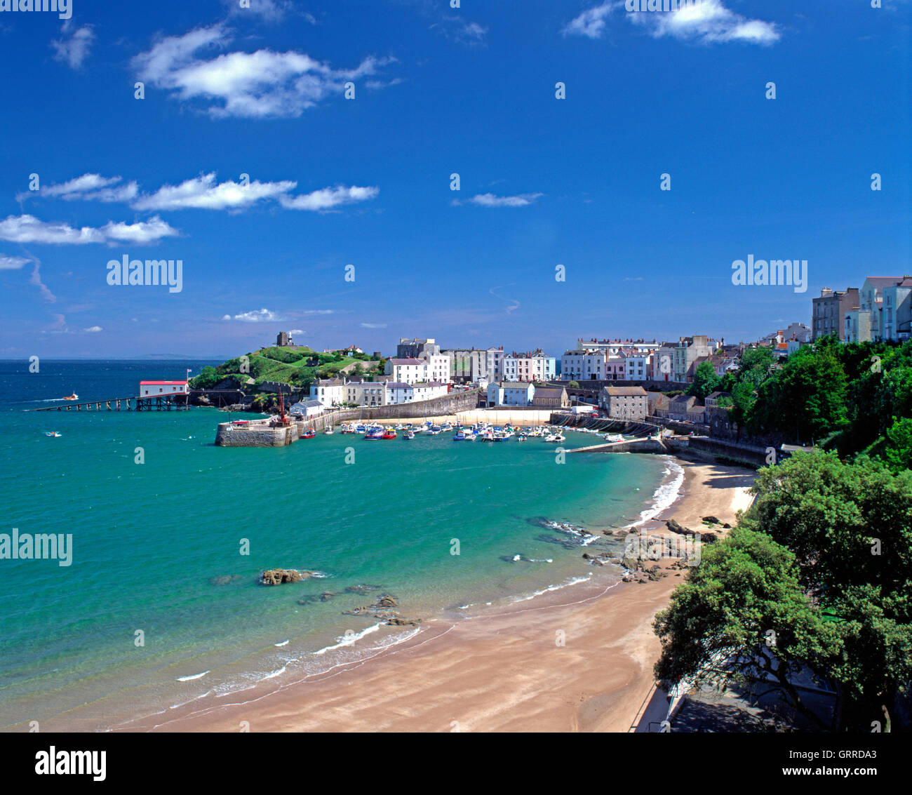 Tenby harbour and town, Pembrokeshire, Wales, UK Stock Photo - Alamy