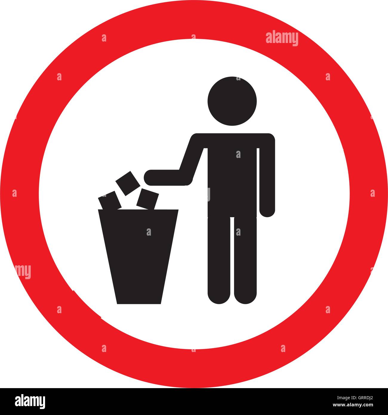 No littering isolated on Stock Vector Images - Alamy
