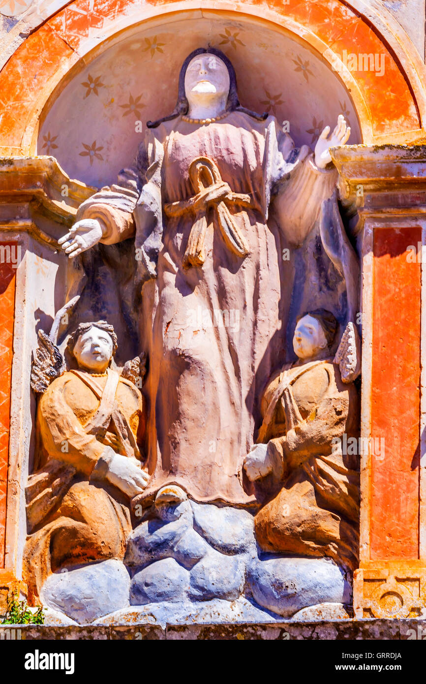 Mary Angels Stone Statue Santa Maria Church Igreja de Santa Maria ...