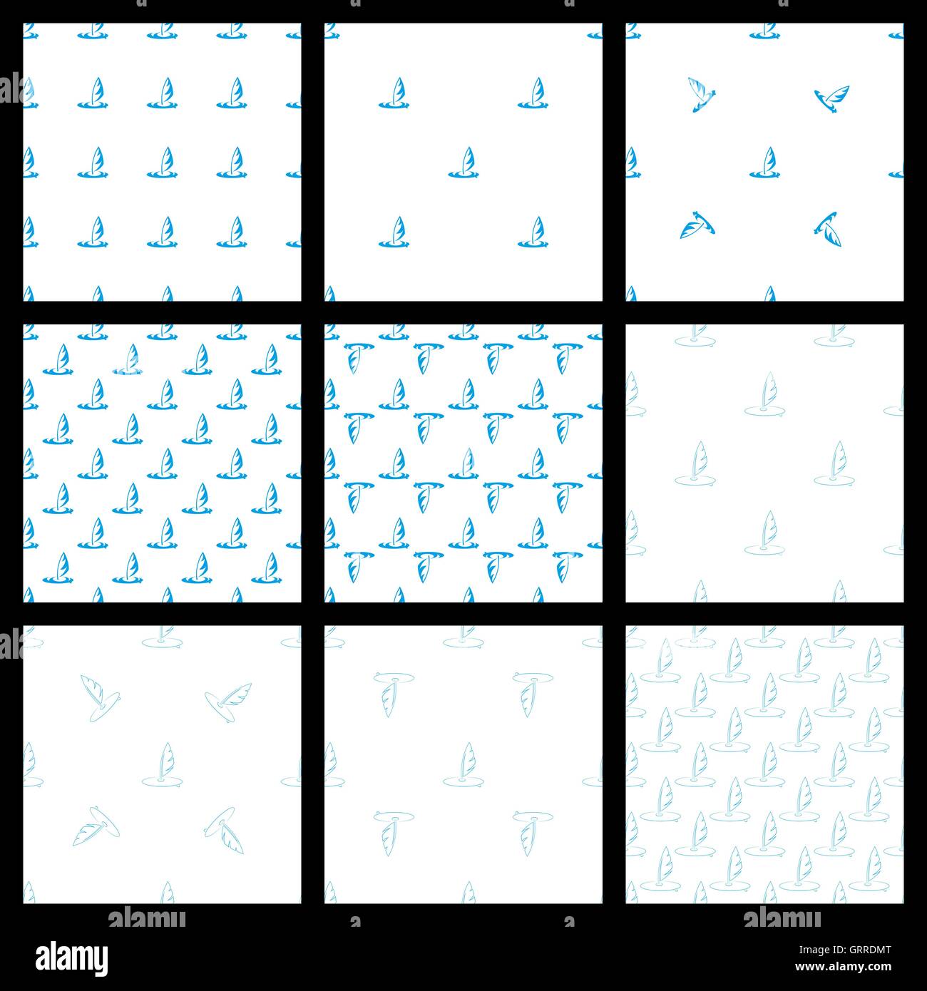 Seamless ocean wave set Stock Vector Images - Alamy