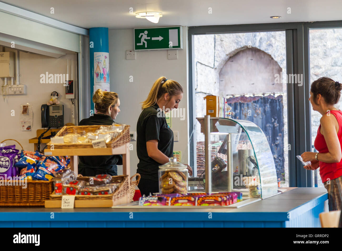 Cafe at Pembroke Castle Stock Photo - Alamy