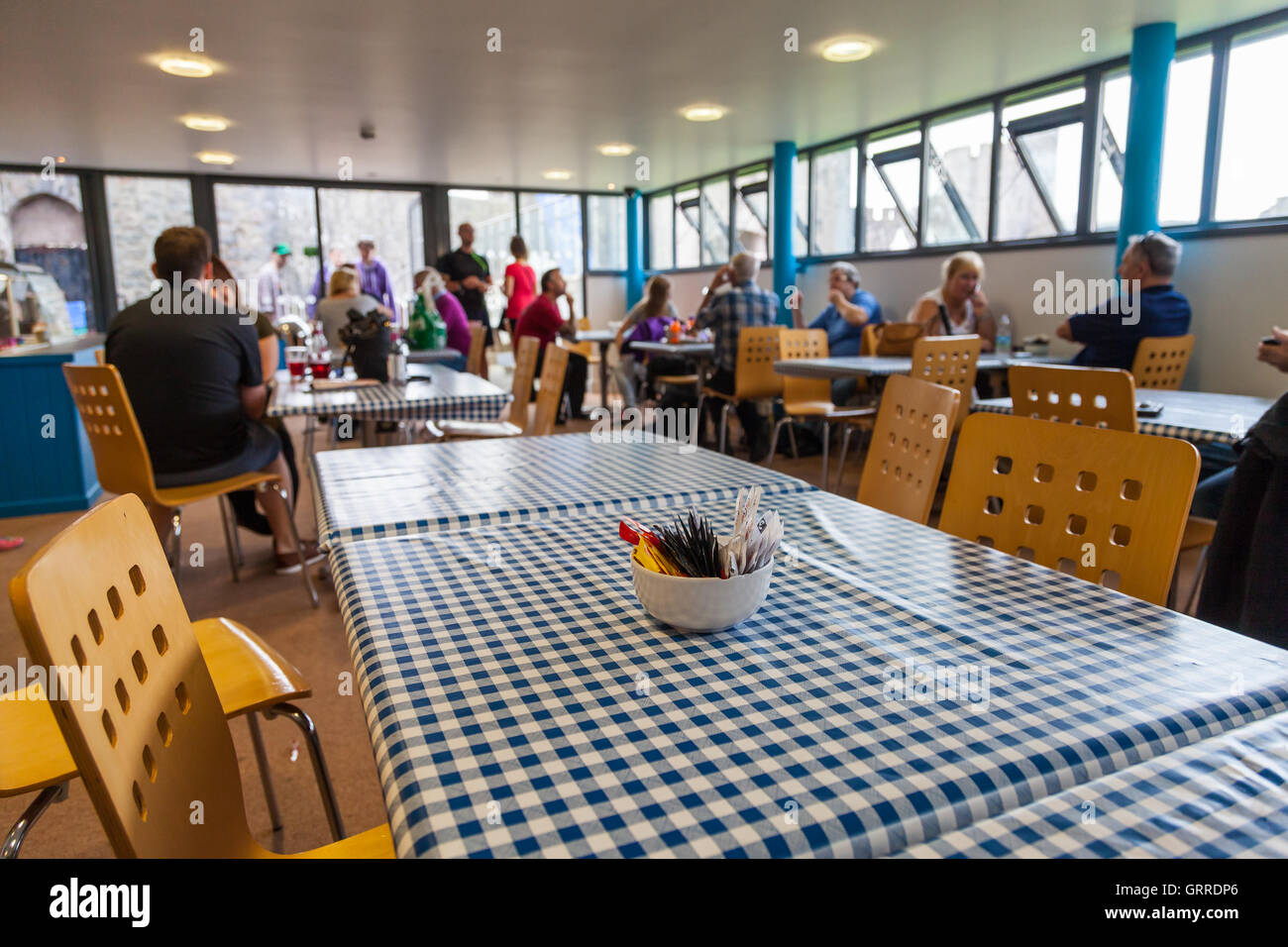 Cafe at Pembroke Castle Stock Photo - Alamy