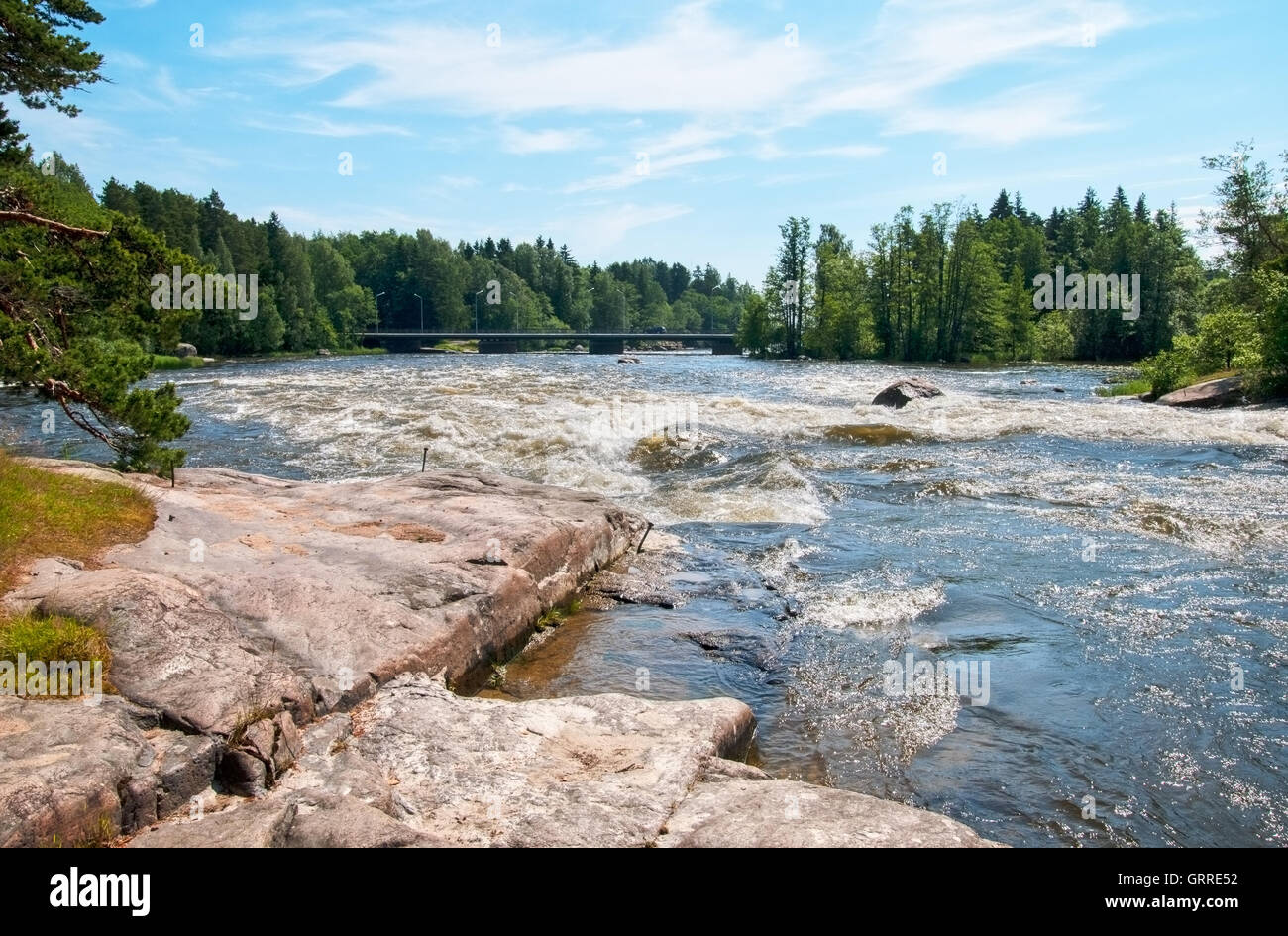 Kotka. Finland. Langinkoski Rapid on Kymi River (Kymijoki Stock Photo ...
