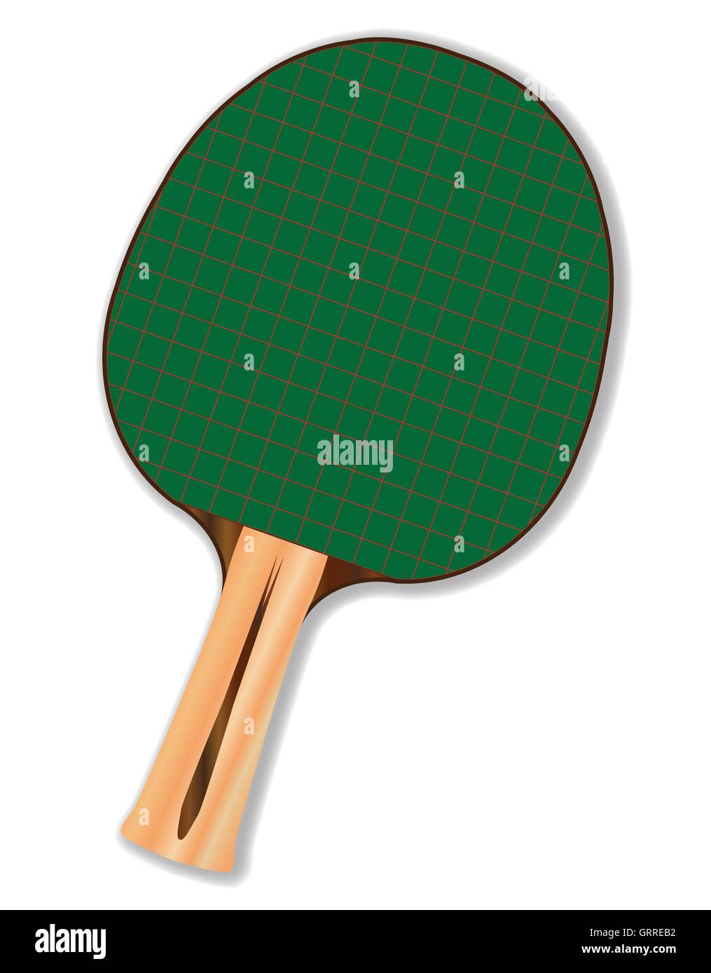 SIngle table tennis bats or racket over a white background Stock Vector ...