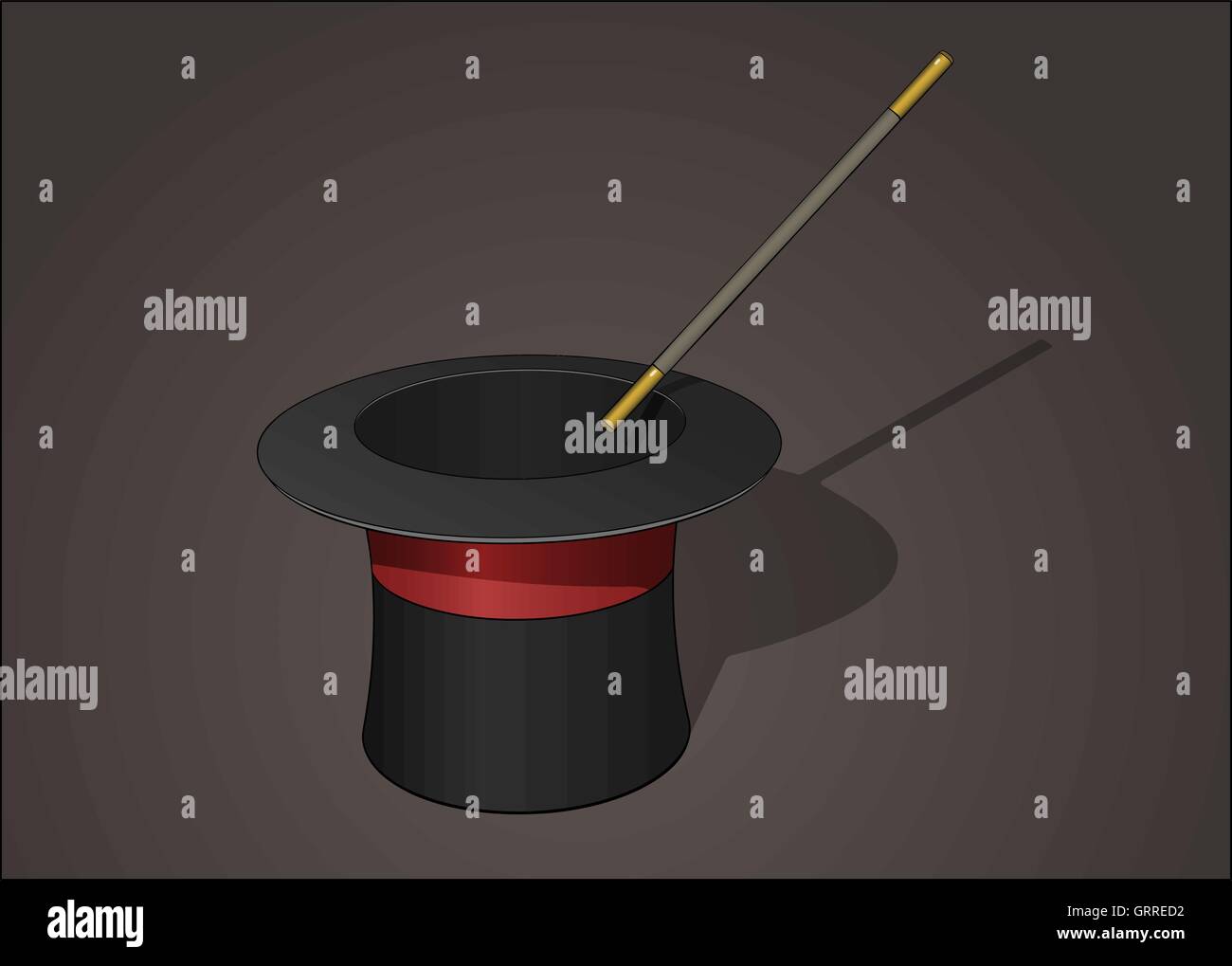 Magic trick hat Stock Vector Images - Alamy