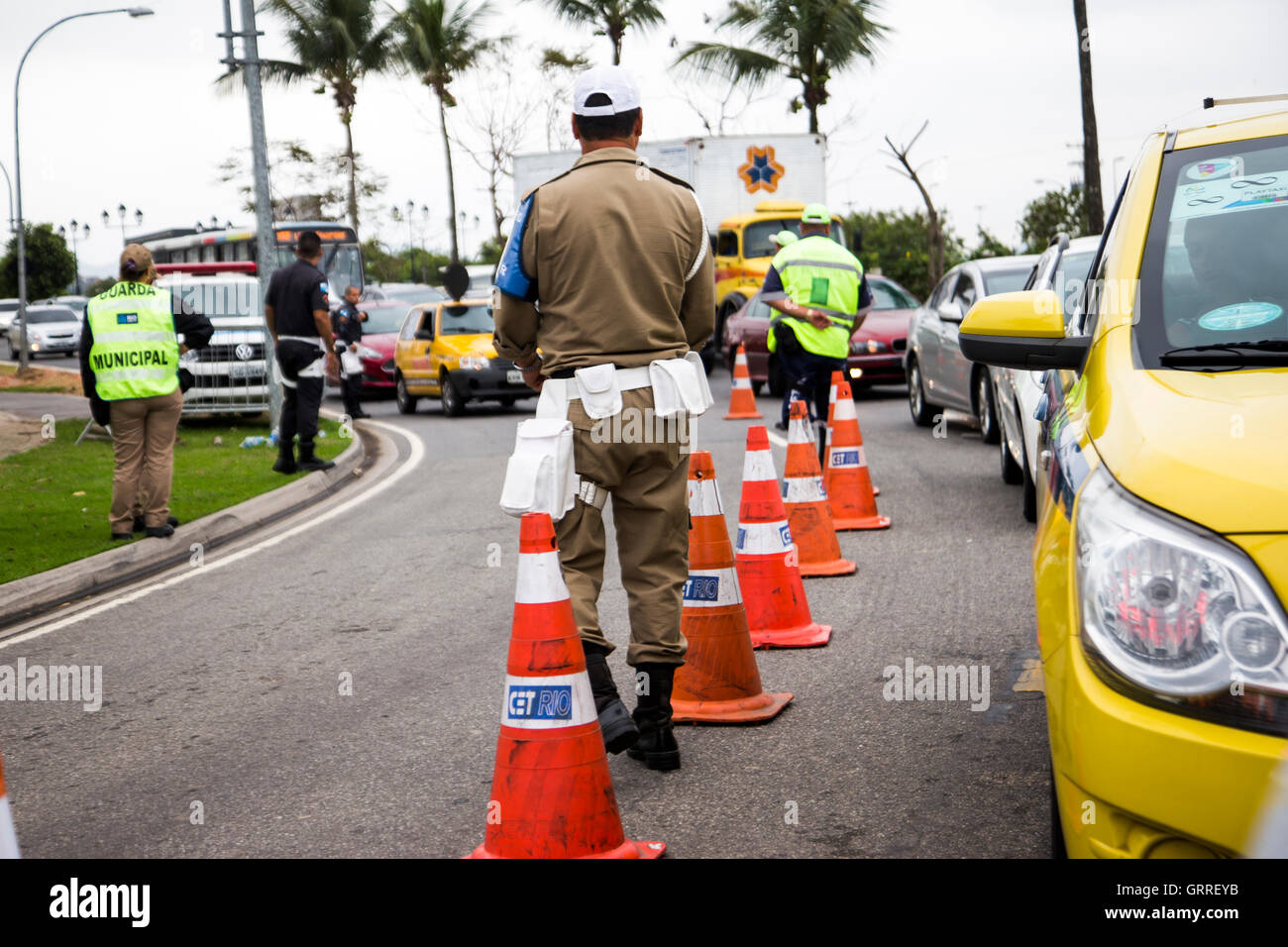 Rio De Janeiro, Brazil. 08th Sep, 2016. Drivers in Rio de Janeiro were ...