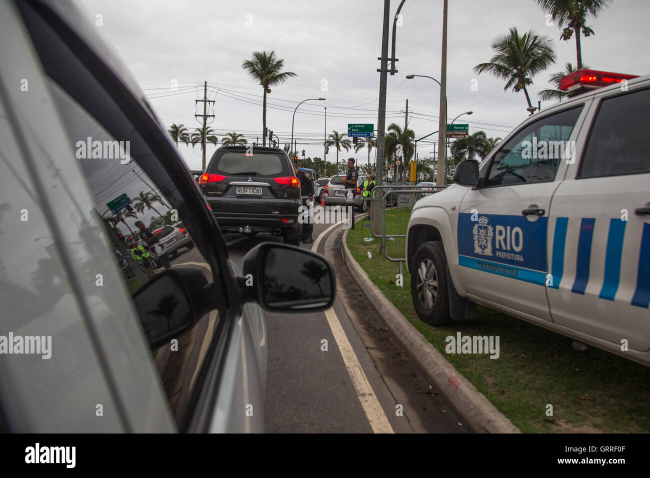 Rio De Janeiro, Brazil. 08th Sep, 2016. Drivers in Rio de Janeiro were ...