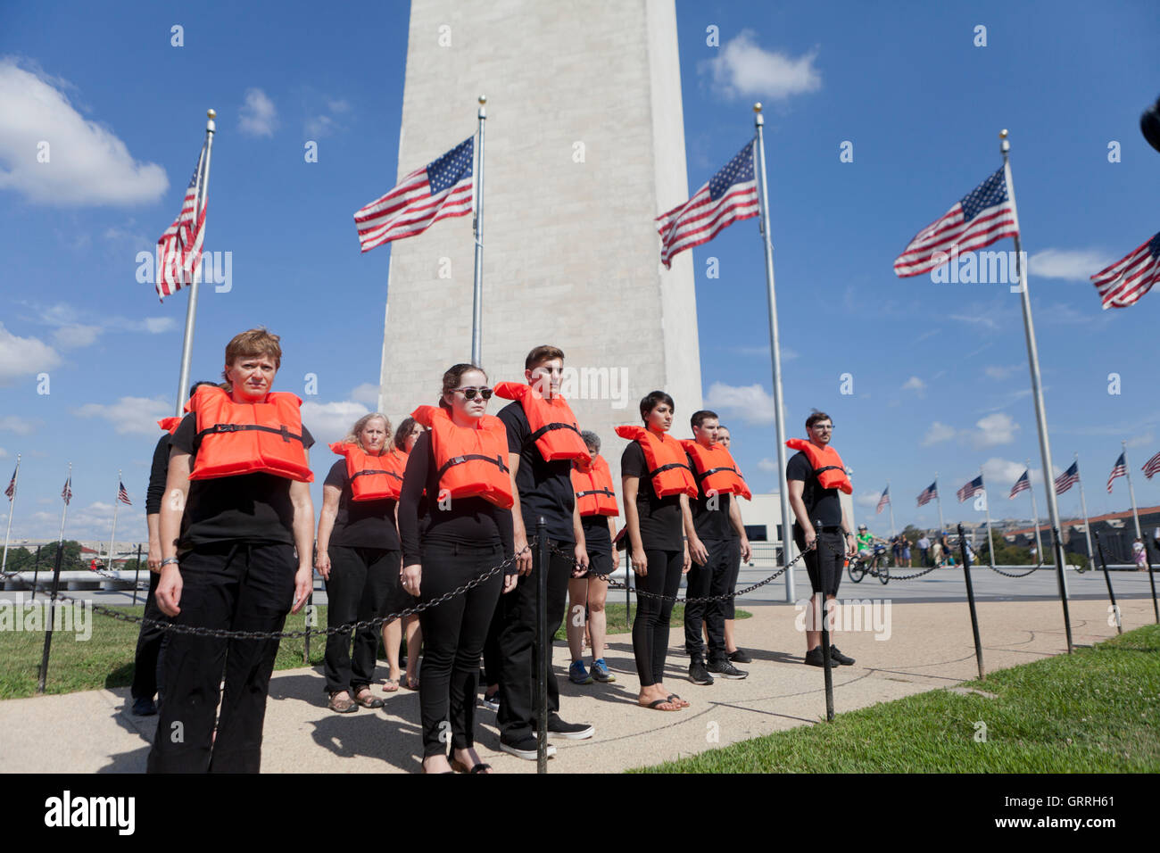 Silent protest by DCRally4Refugees participants - Washington, DC USA ...
