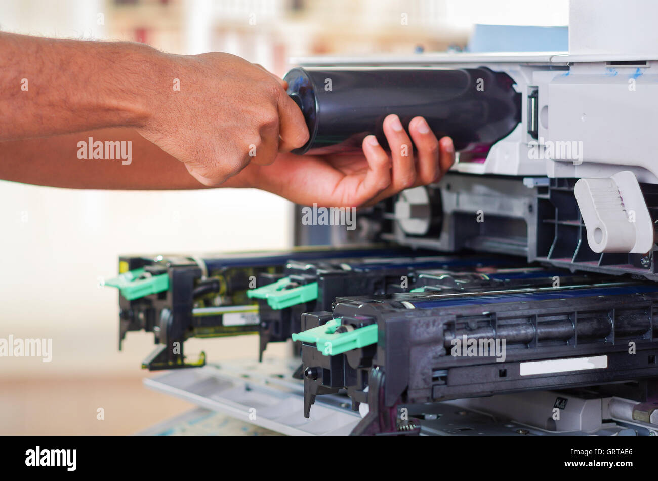 Man Repairing Photocopier High Resolution Stock Photography and Images ...