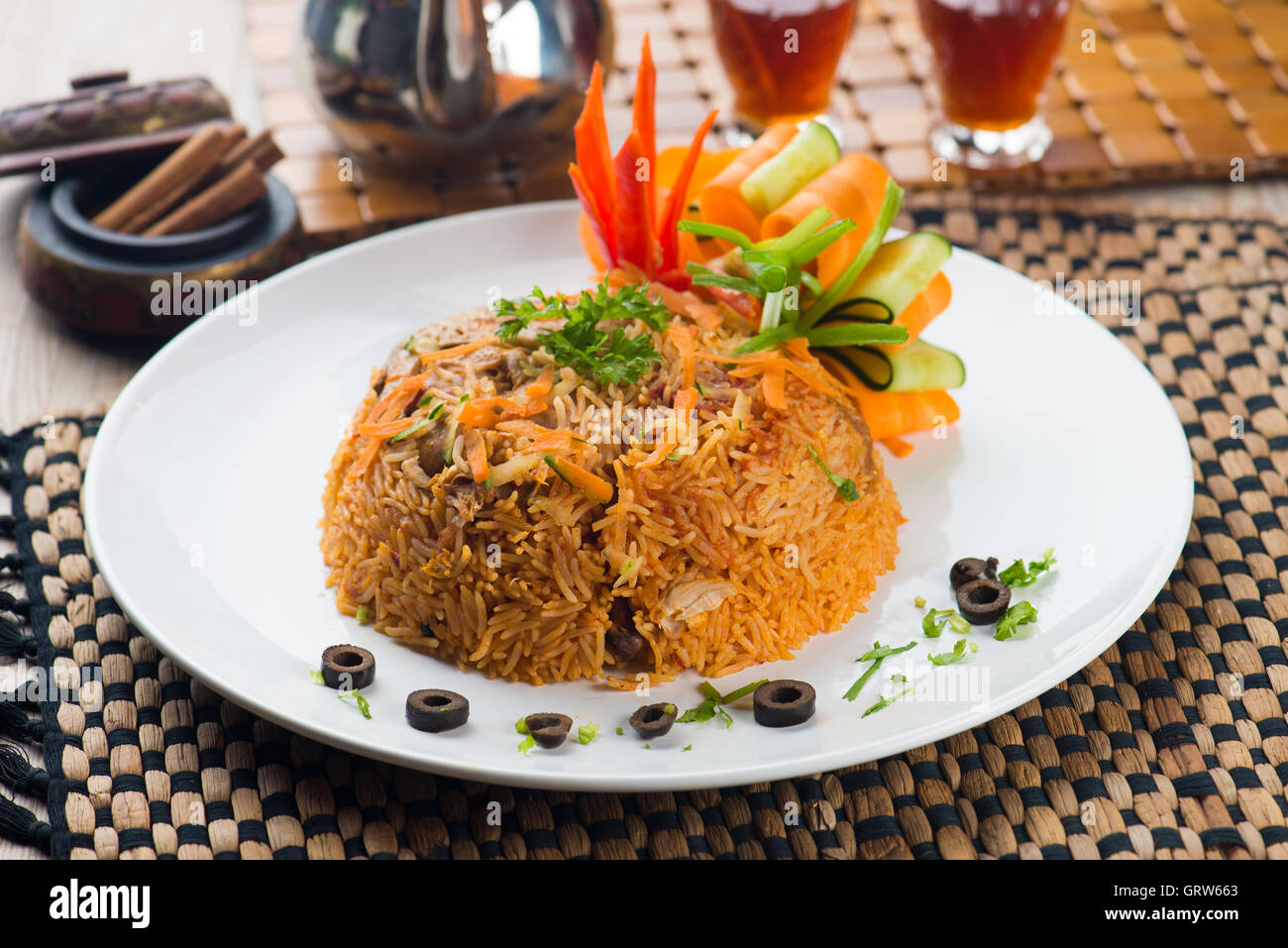 lamb madghout, popular arabic rice with meat during ramadan Stock Photo ...