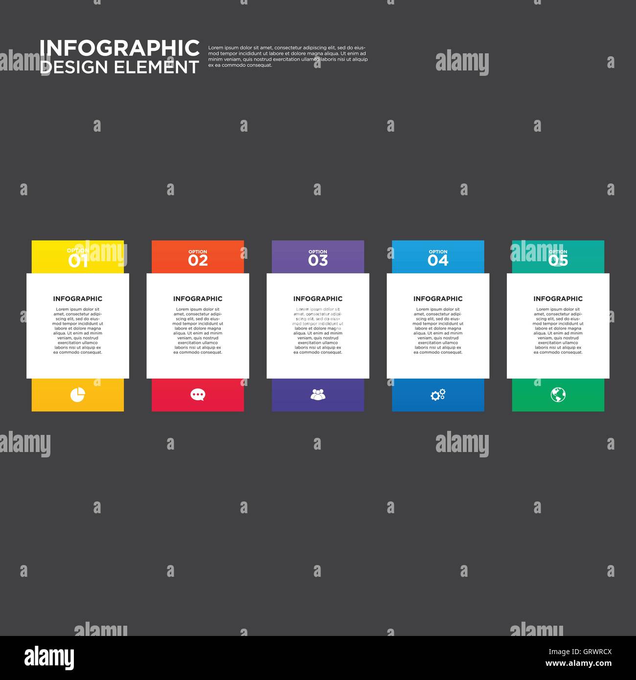 Infographic business report template layout design element vector ...