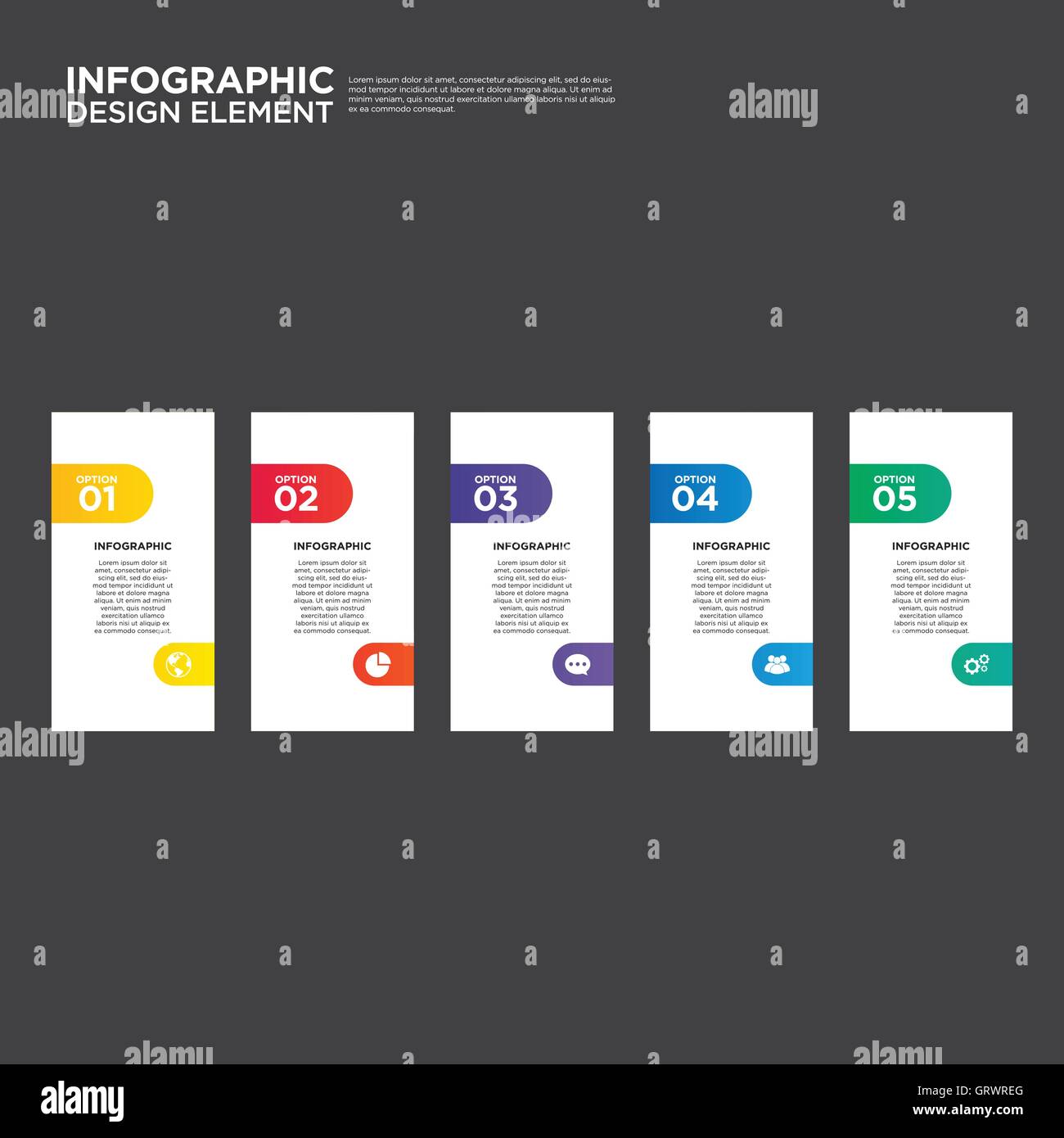 Infographic business report template layout design element vector ...