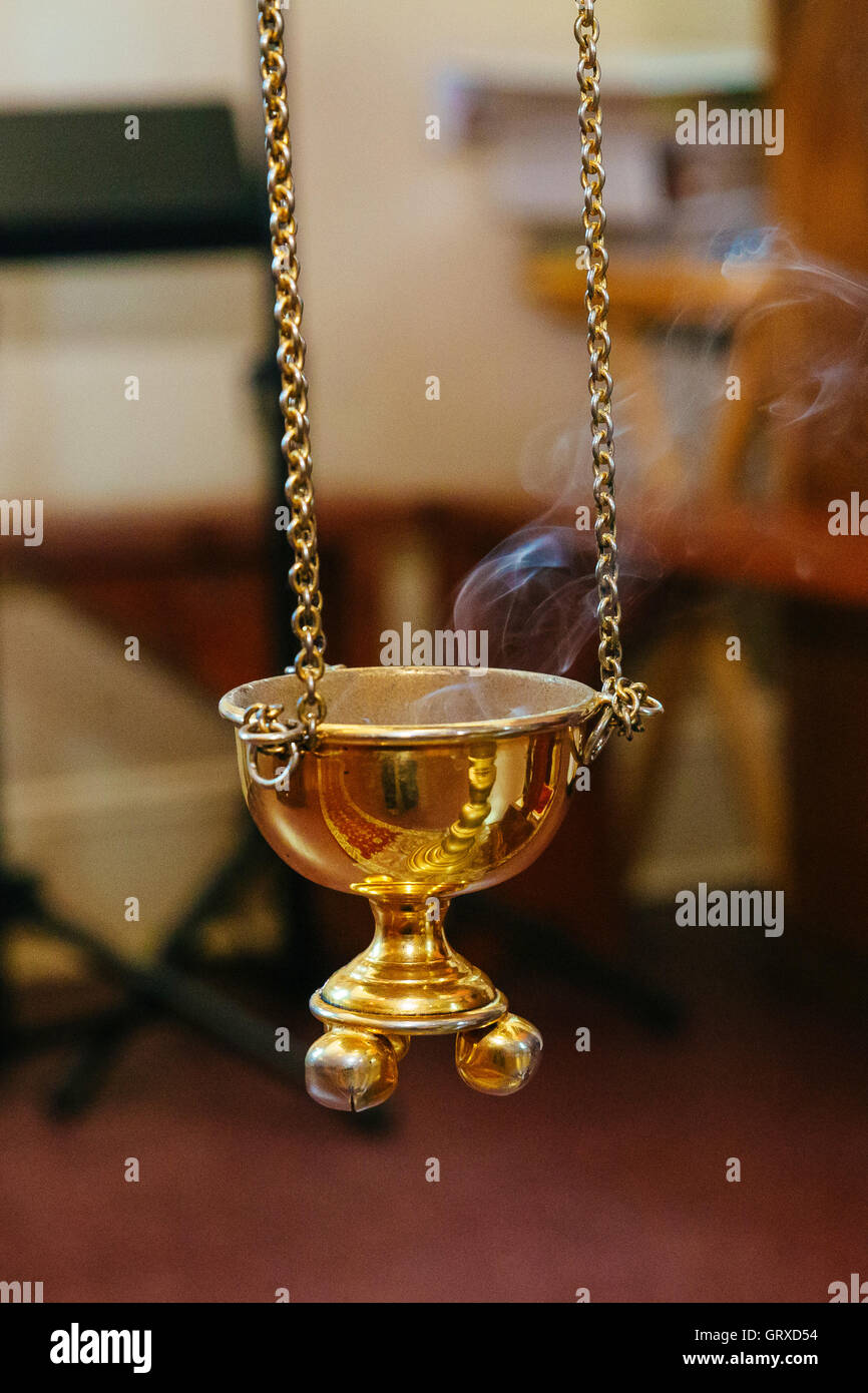 Censer hung in the church Stock Photo - Alamy