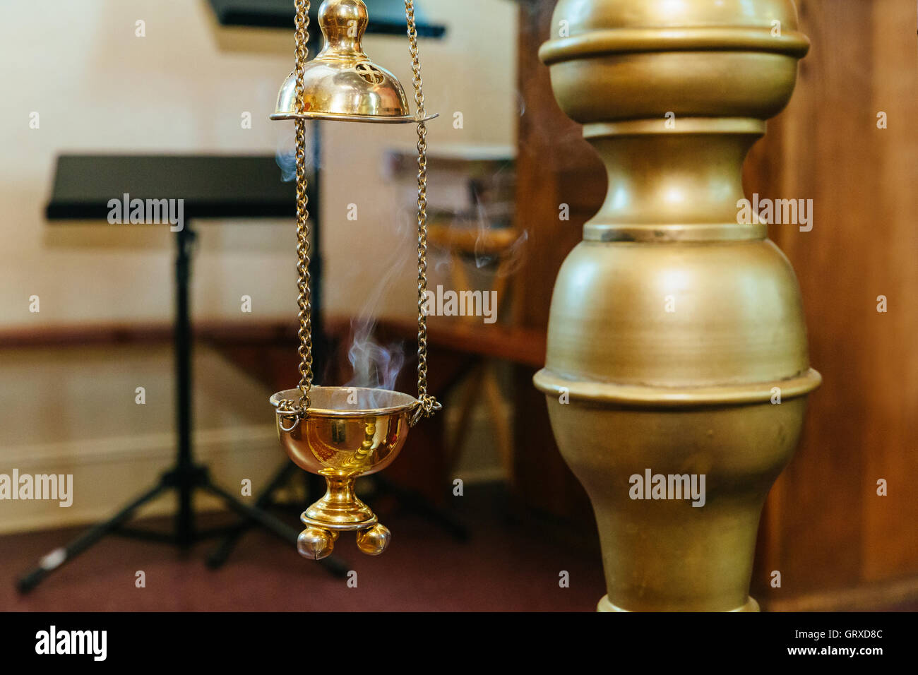 Censer hung in the church Stock Photo - Alamy