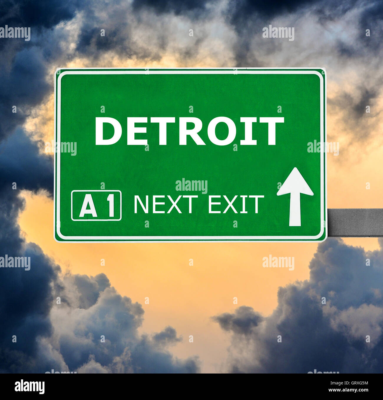 Welcome detroit city sign michigan hi-res stock photography and images ...