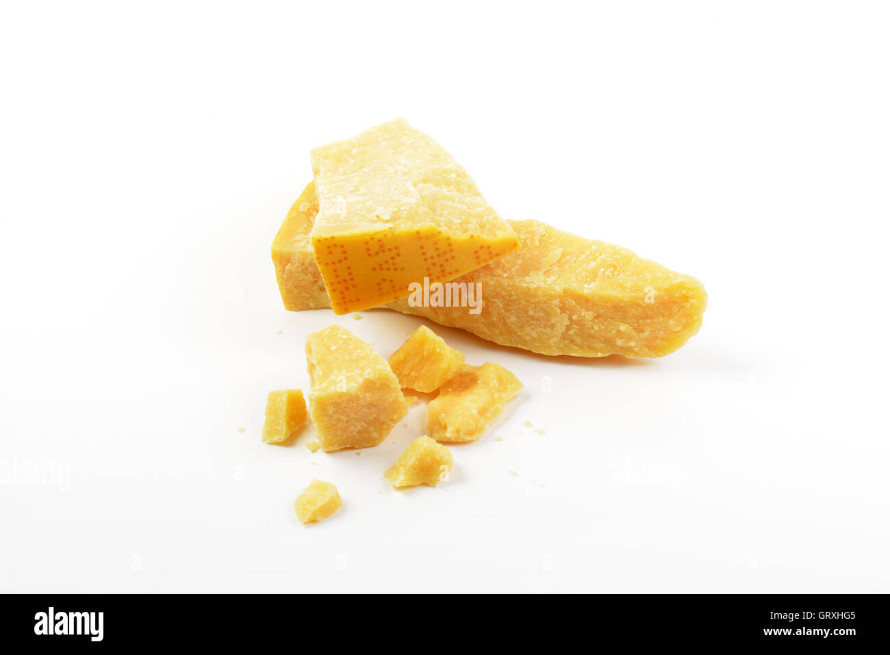 Pieces of true Parmesan cheese Stock Photo - Alamy