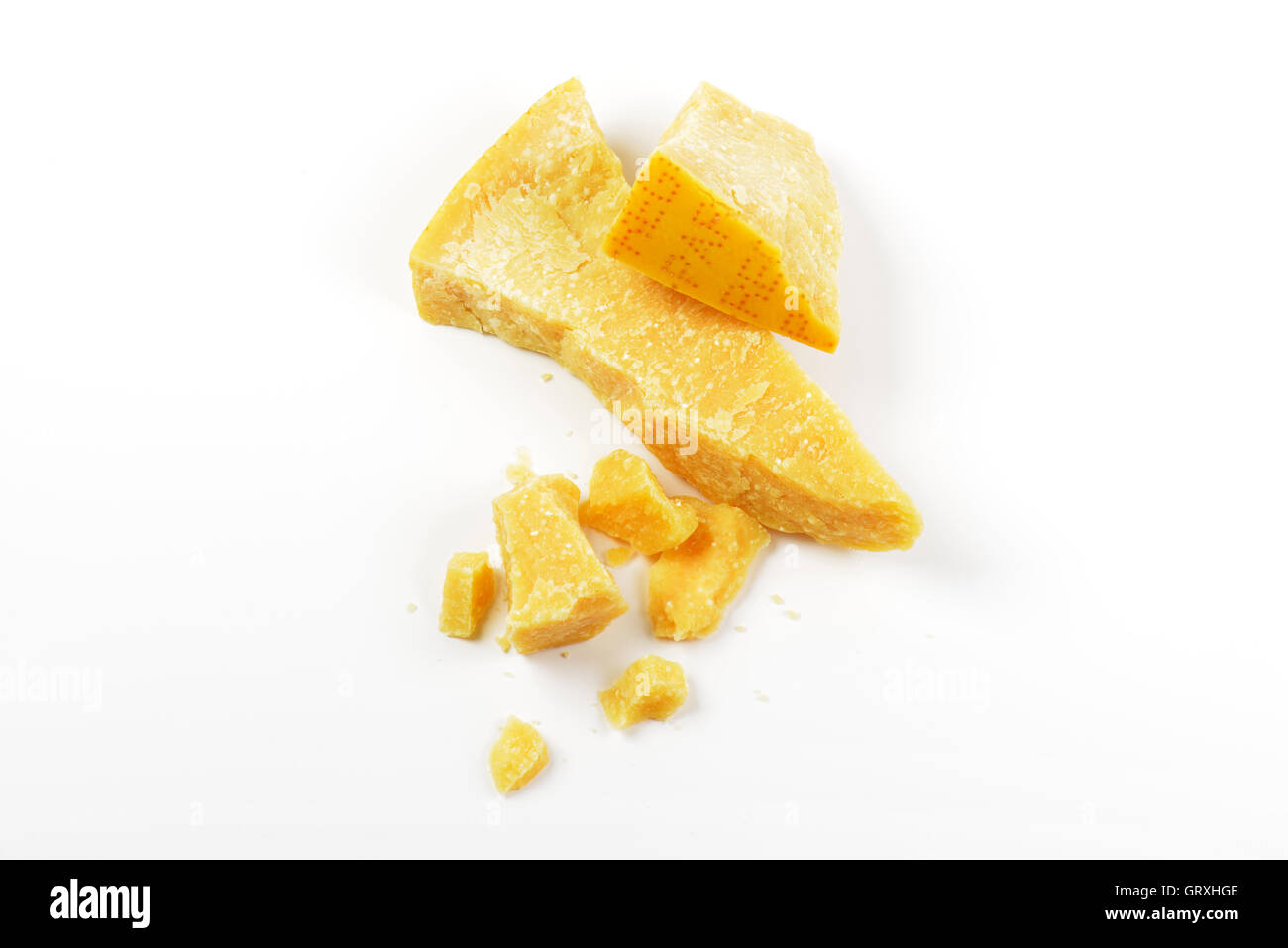 Pieces of true Parmesan cheese Stock Photo - Alamy