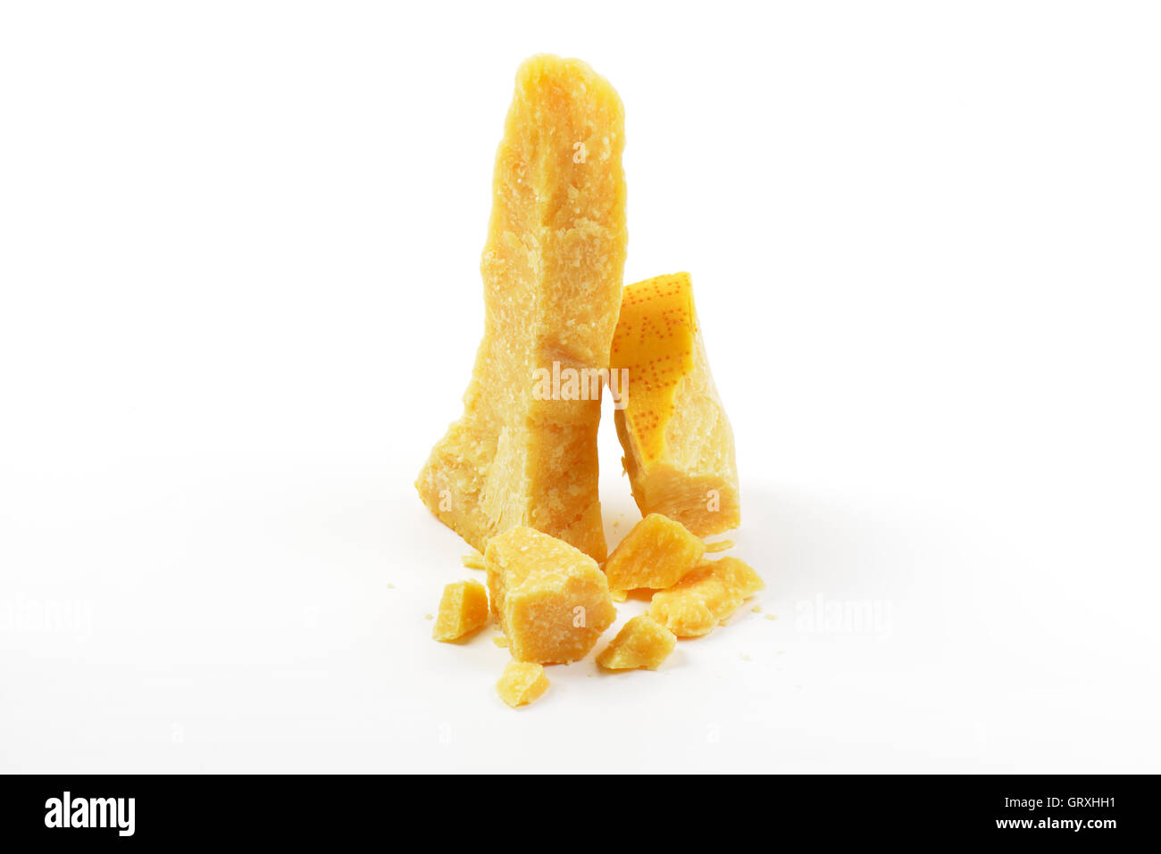 Pieces of true Parmesan cheese Stock Photo - Alamy