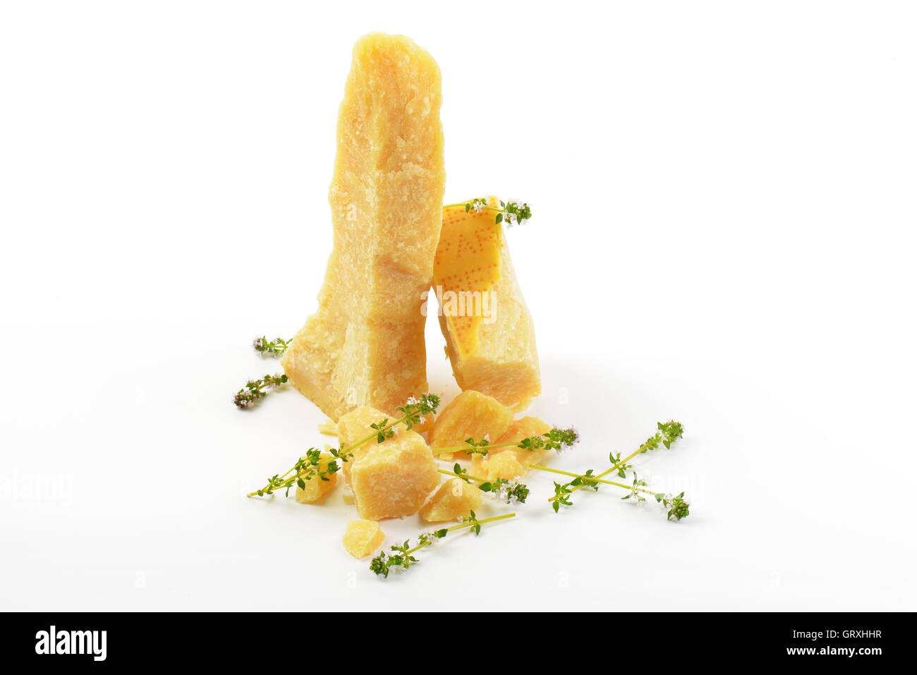 Pieces of true Parmesan cheese Stock Photo - Alamy