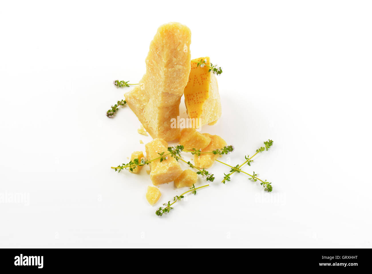 Pieces of true Parmesan cheese Stock Photo - Alamy