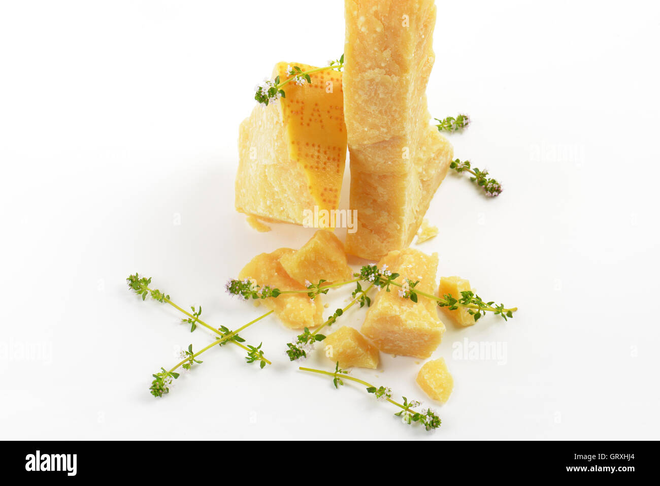 Pieces of true Parmesan cheese Stock Photo - Alamy