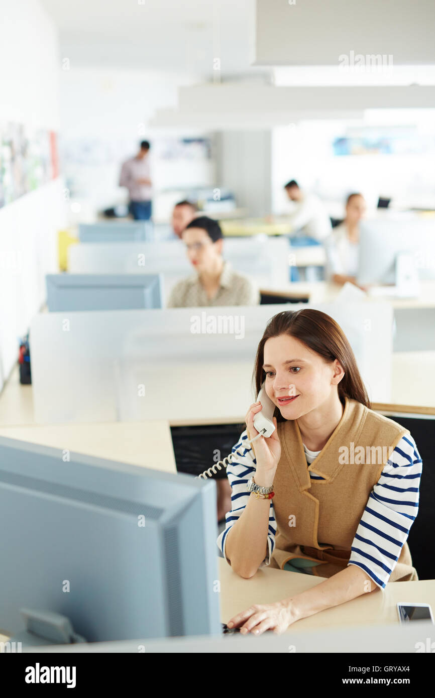 Secretary at work Stock Photo - Alamy
