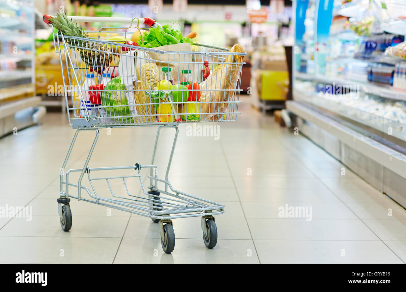 Products in cart Stock Photo - Alamy