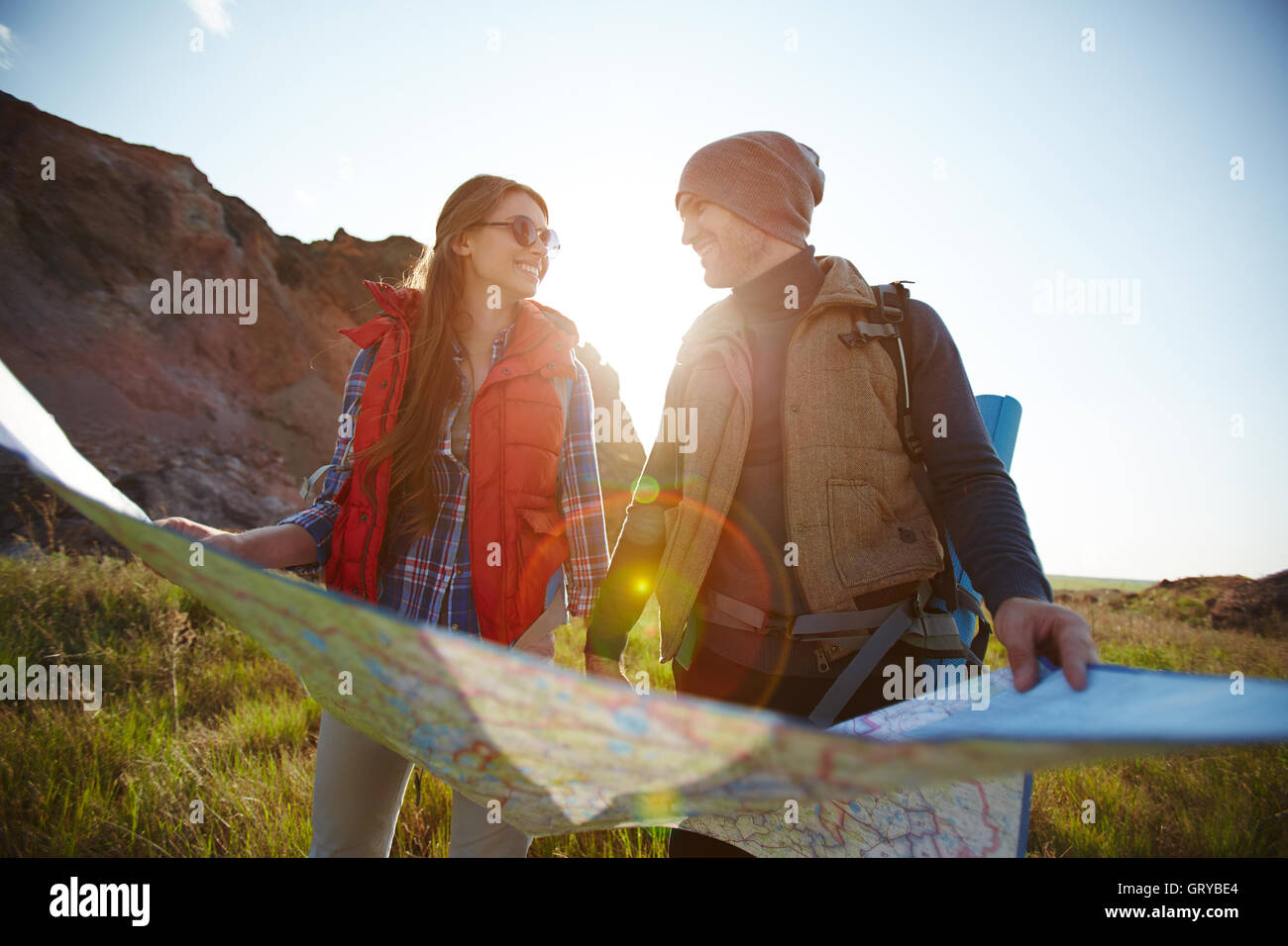 Adventure trip young woman hiker hi-res stock photography and images ...