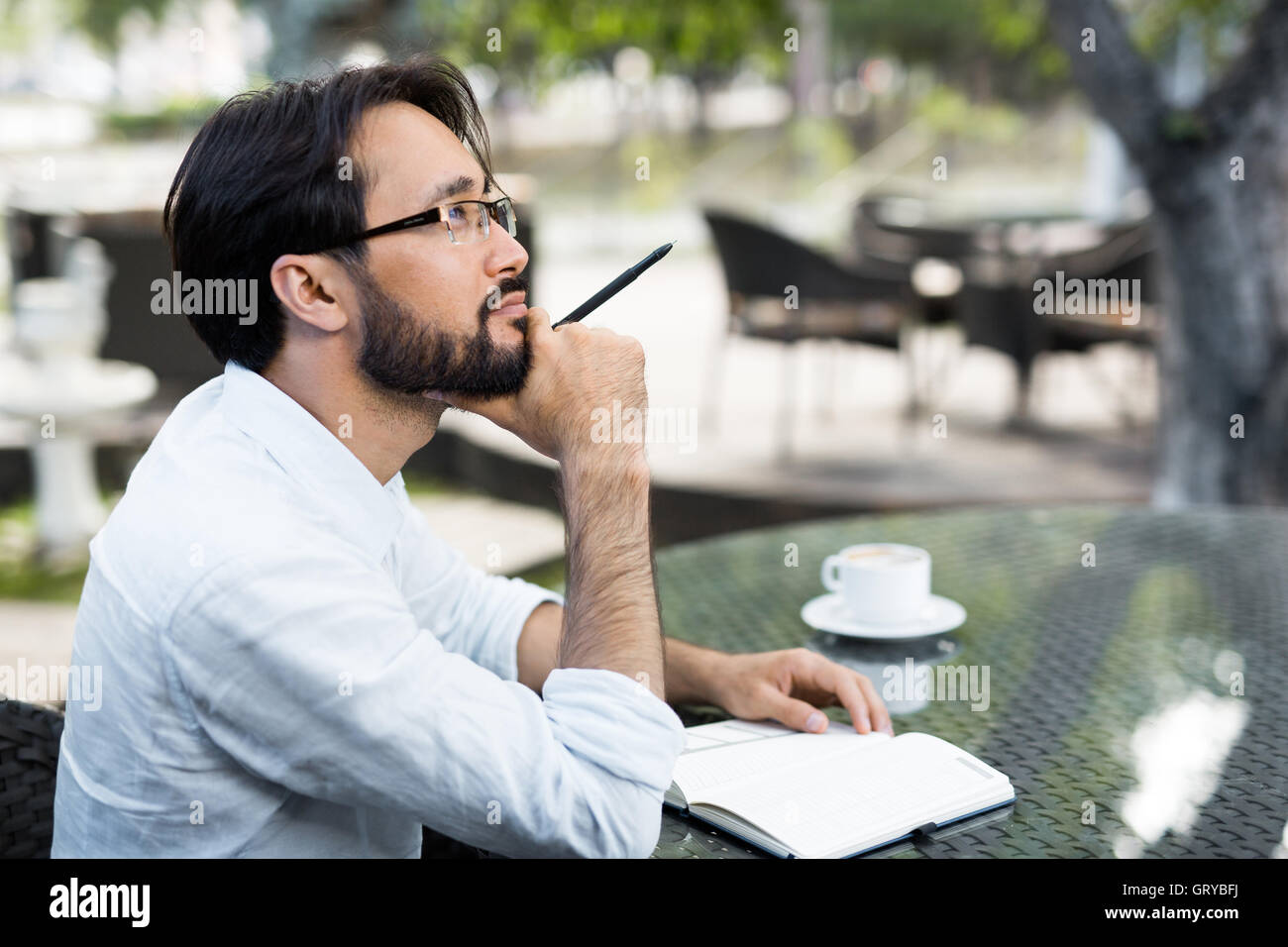 Writer at work Stock Photo - Alamy