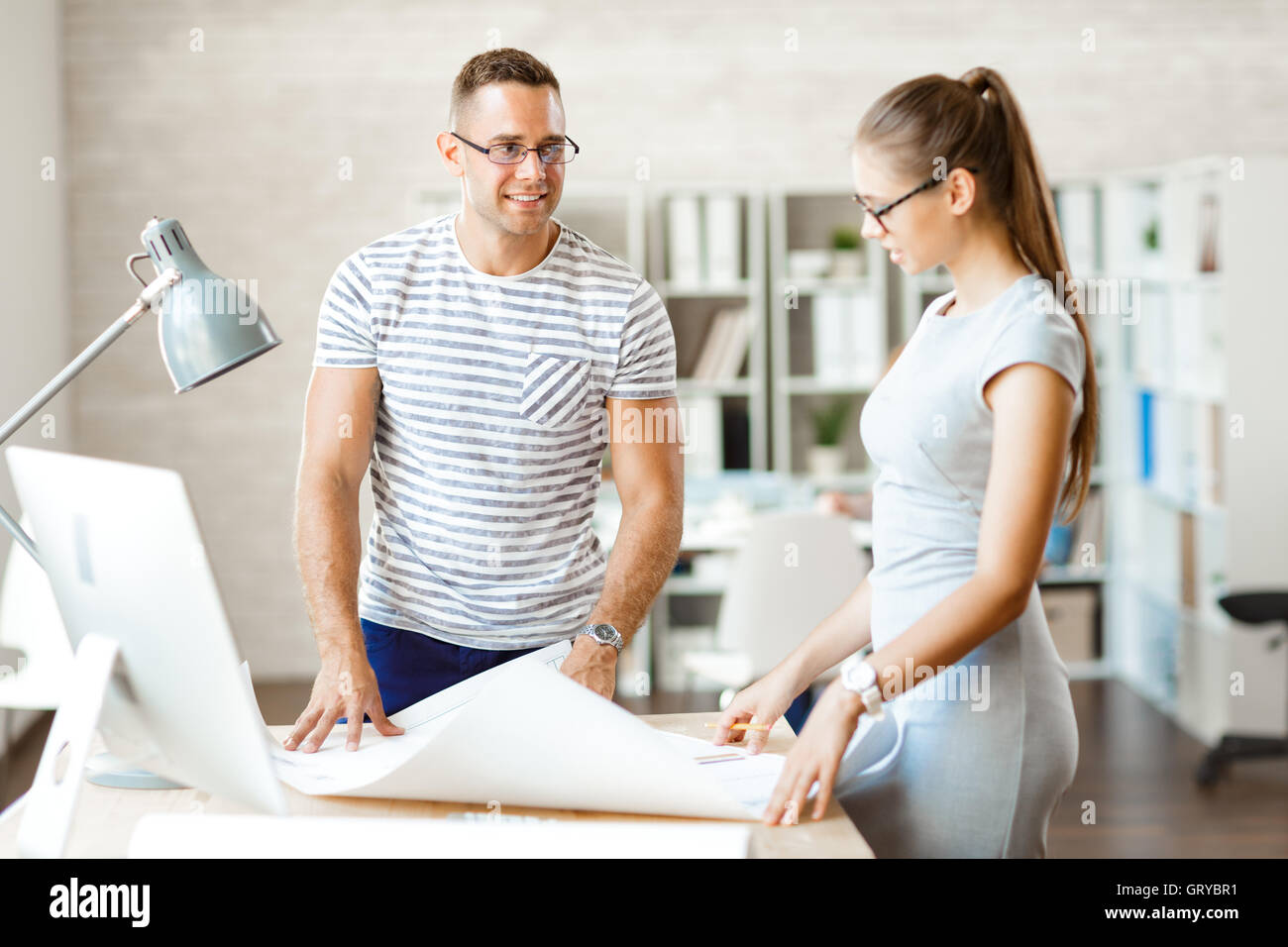 Engineers at work Stock Photo - Alamy