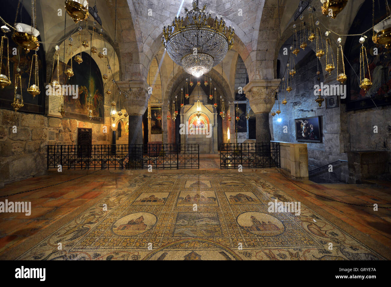 Chapel of Saint Helena inside the church of the holy Sepulchre Stock ...