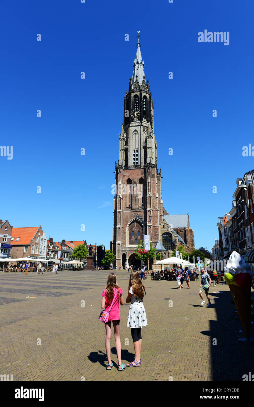 The New Church (Nieuwe Kerk) in Delft Netherlands is located on Markt ...