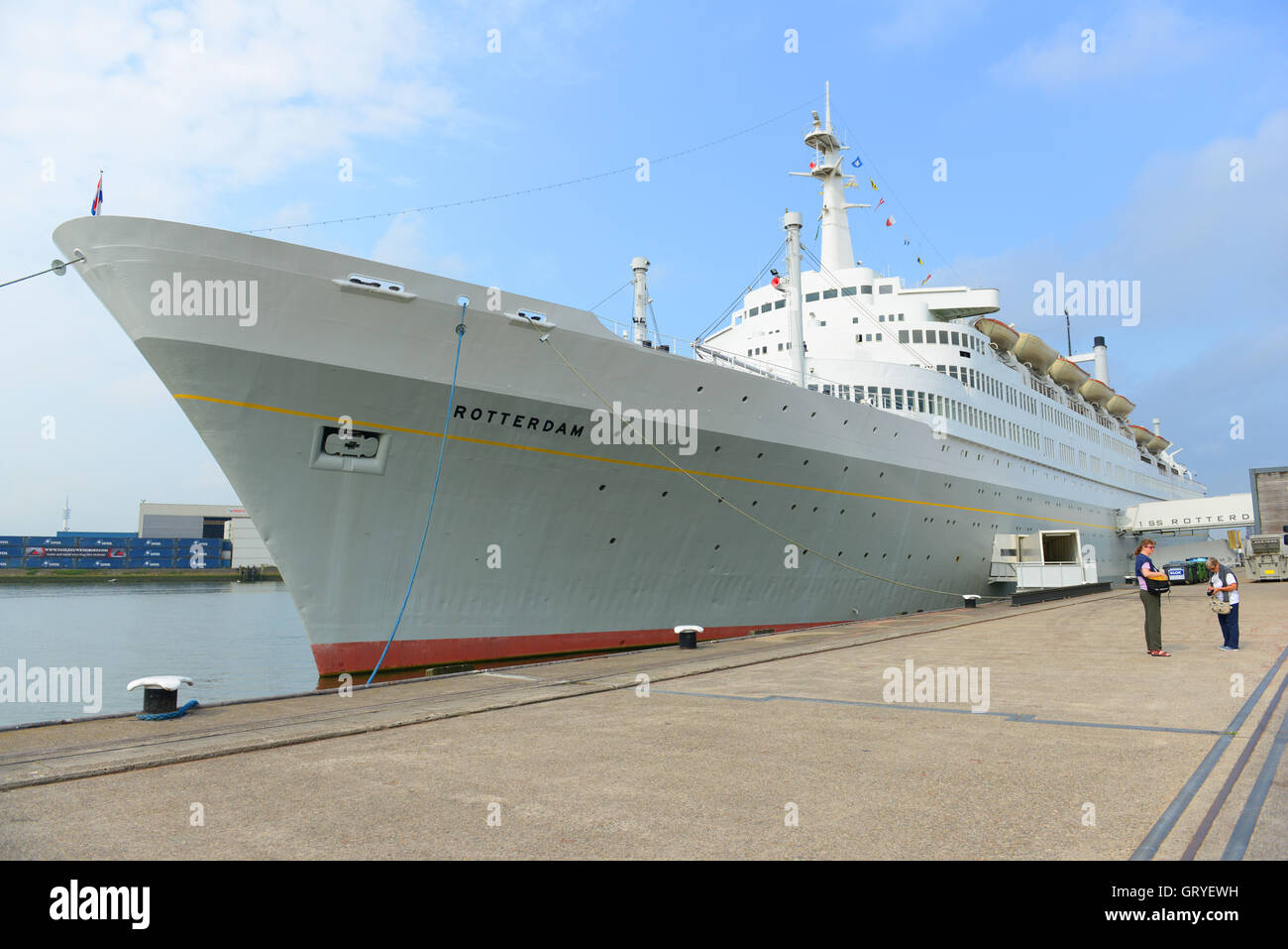 The SS Rotterdam Cruise ship serves as a hotel and museum Stock Photo ...