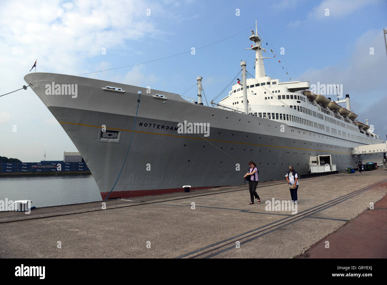 The SS Rotterdam Cruise ship serves as a hotel and museum Stock Photo ...