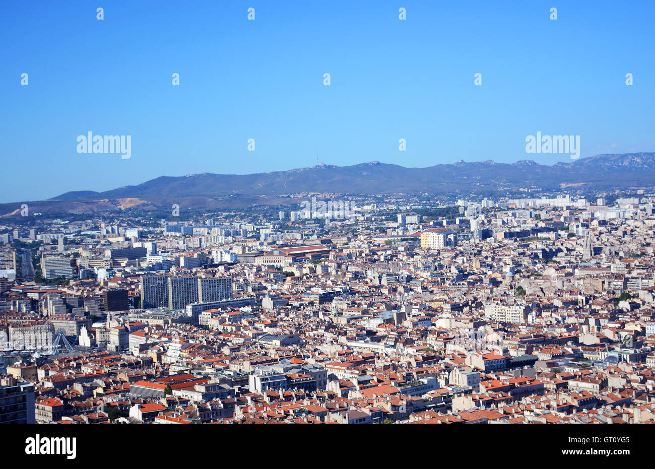 aerial view on the city Marseille Stock Photo - Alamy