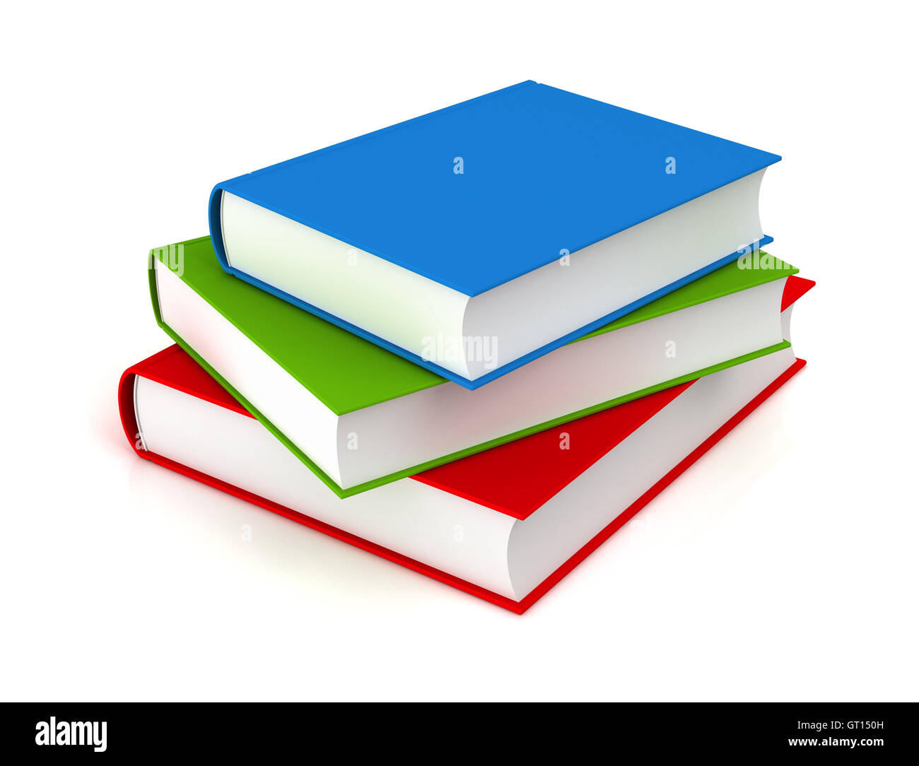 books 3d on white background 3d illustration Stock Photo - Alamy