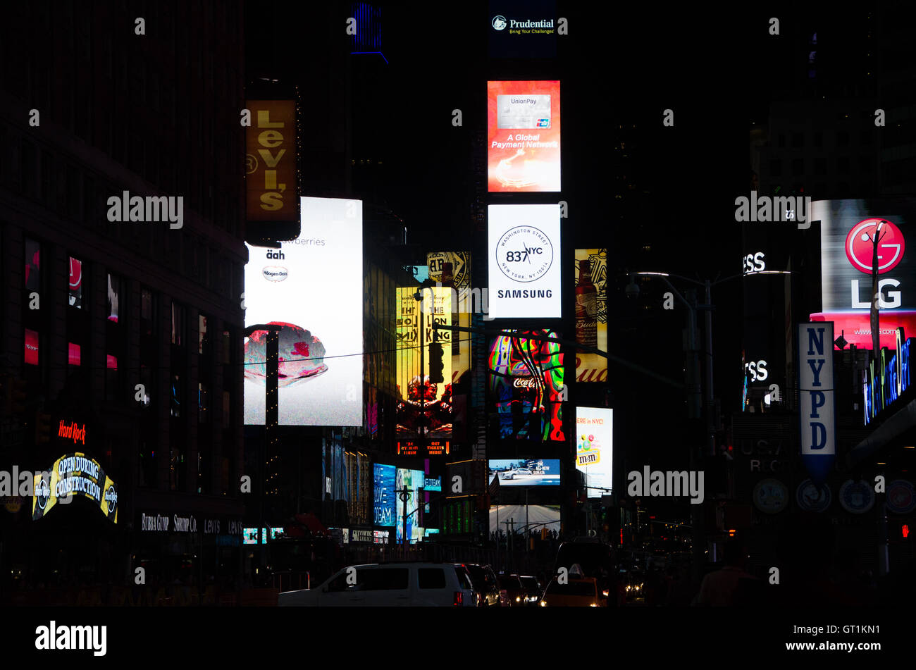 Times Square at night Stock Photo - Alamy