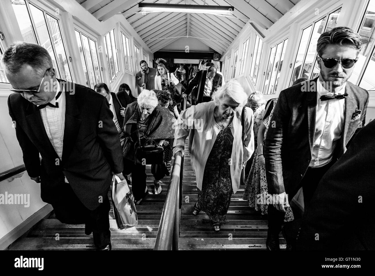 Opera Fans Arrive At Lewes Station En Route To Glyndebourne Opera House ...