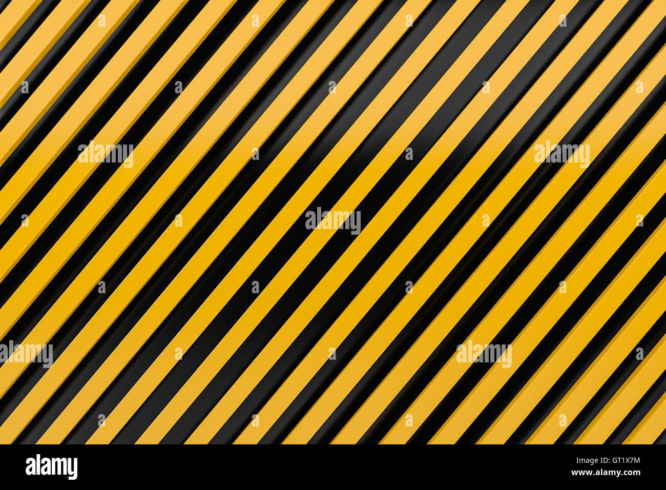 caution sign siding oblique line layout metal material background 3d ...