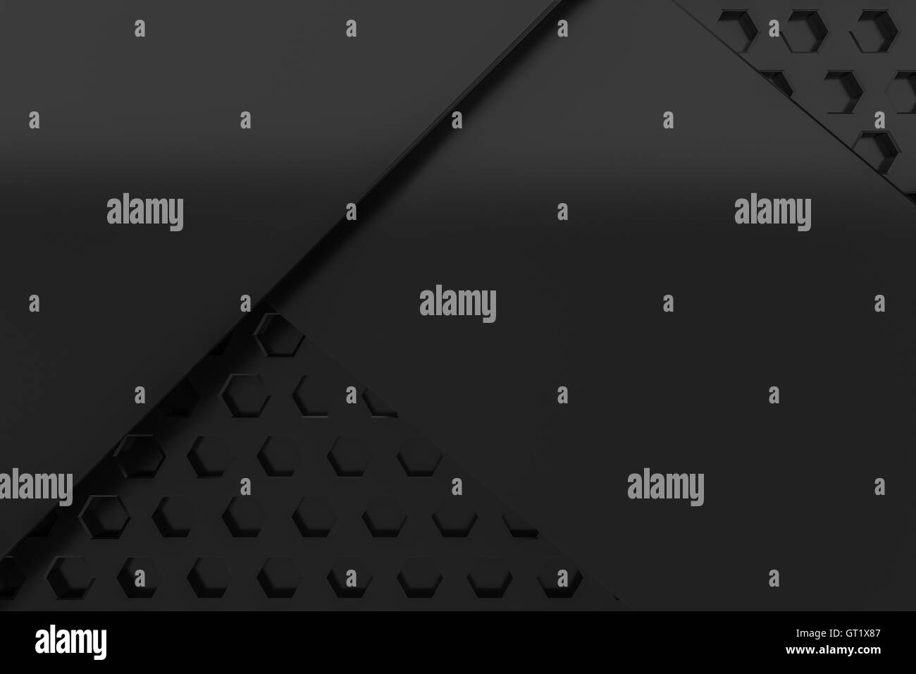 black metal layout abstract bee hive hextagon texture background 3d ...