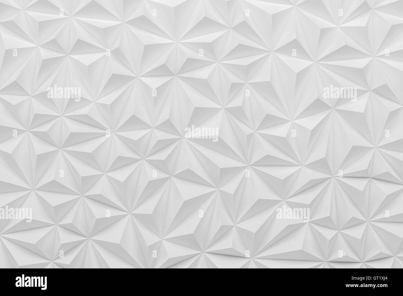 Abstract white low poly paper material background with copy space 3d ...