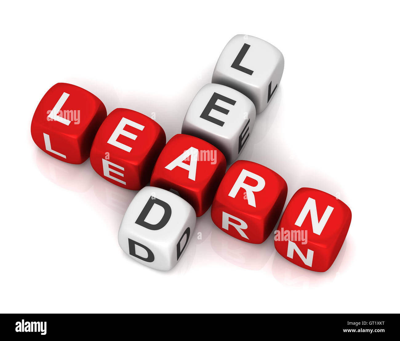 learn lead cubes concept 3d illustration Stock Photo - Alamy