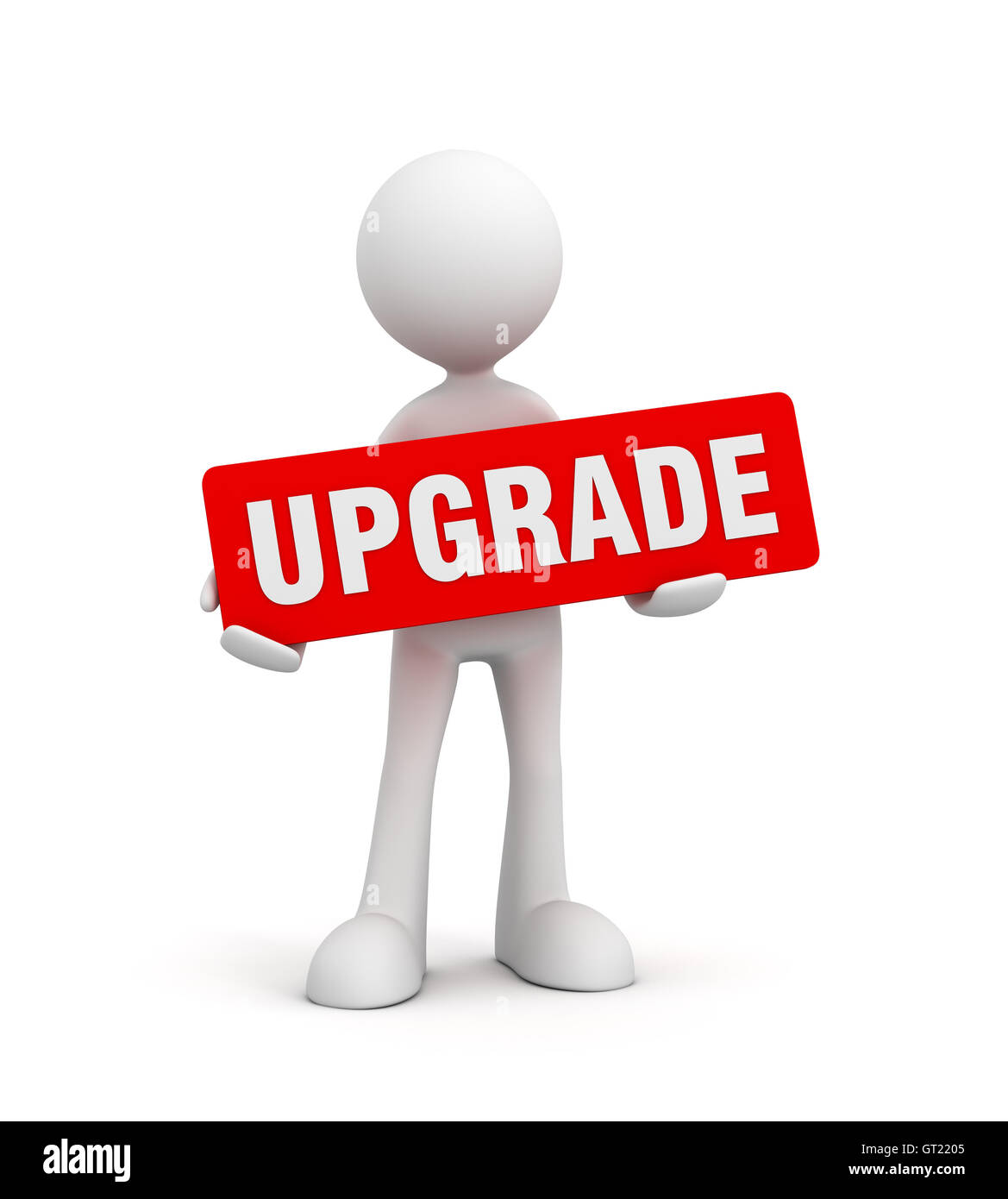 holding upgrade concept 3d illustration Stock Photo - Alamy