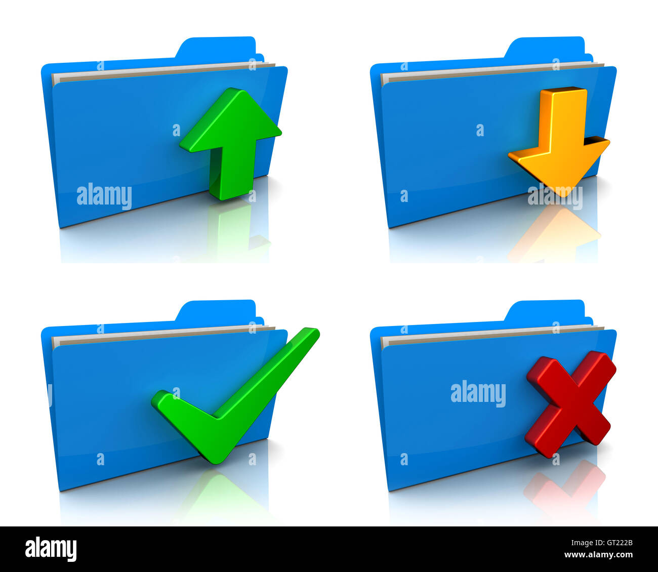Download file folder icon 3d Cut Out Stock Images & Pictures - Alamy